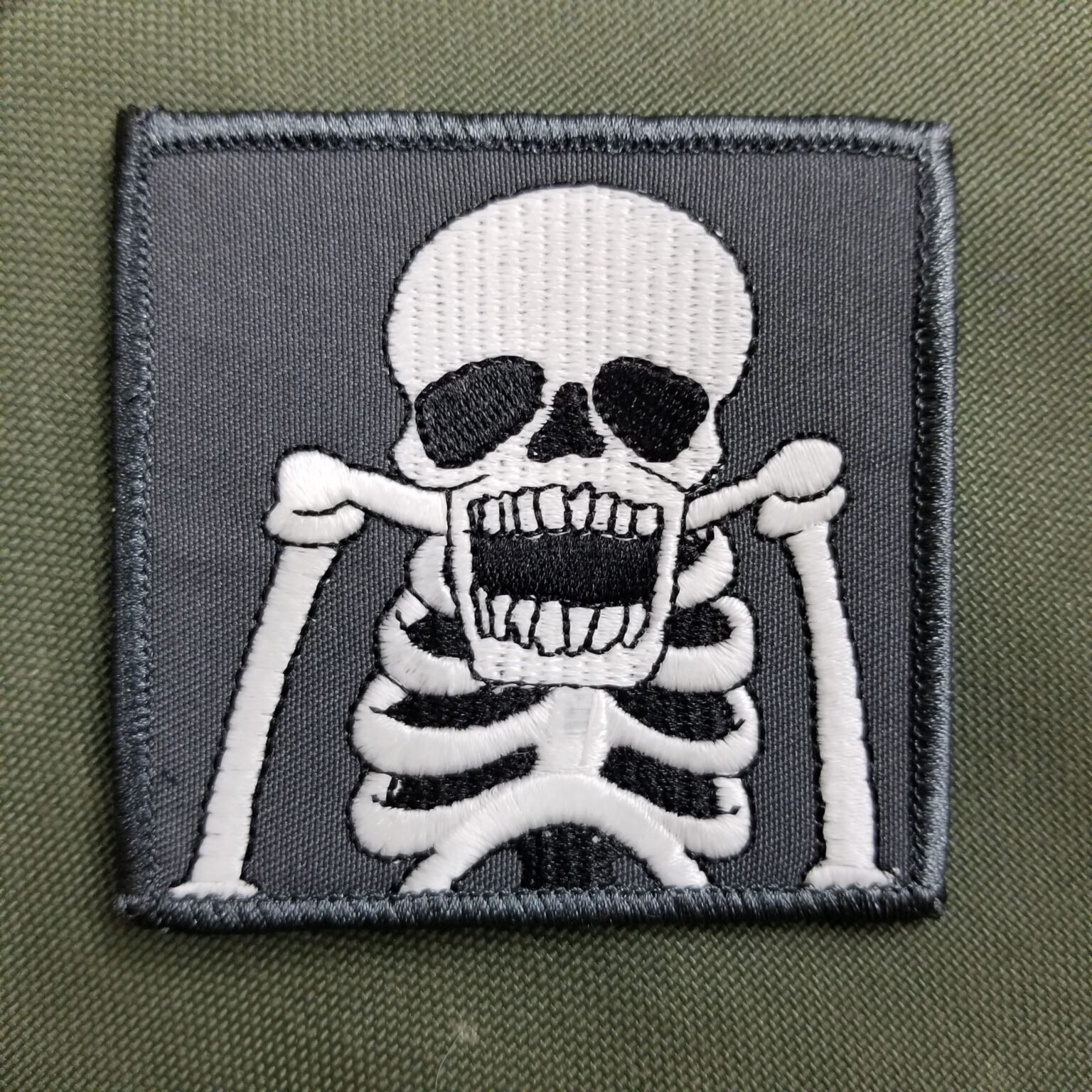 Spooky Scary Skeleton Patch - Badgerhound Supply Co