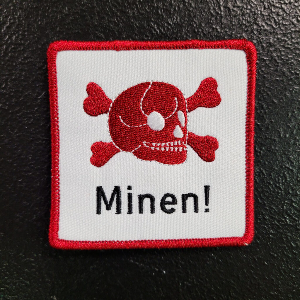Mine Warning Sign Patch - Badgerhound Supply Co