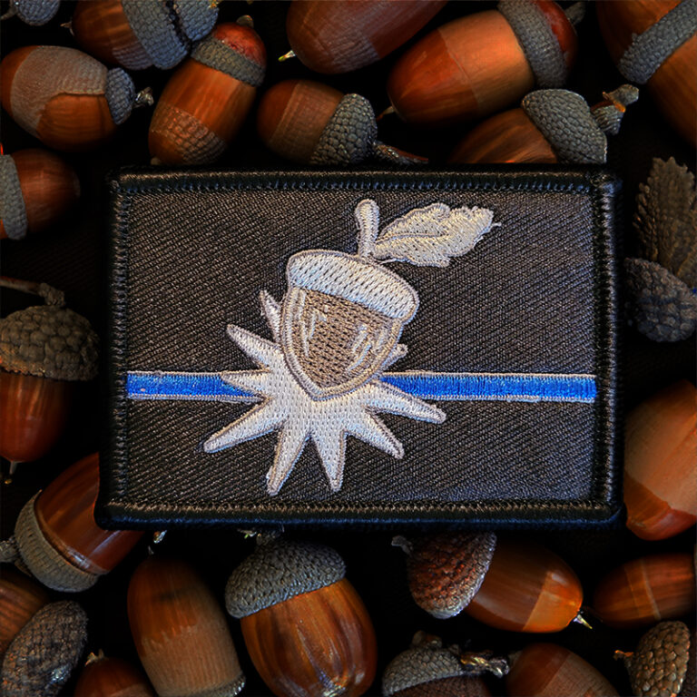 Thin Blue Line Acorn Patch - Badgerhound Supply Co